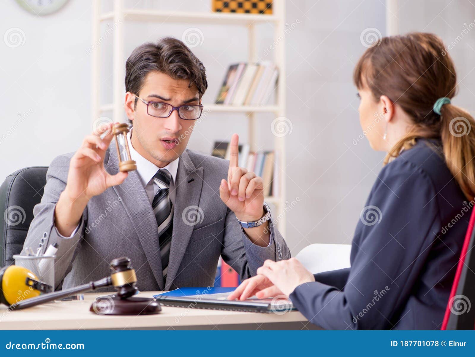 Lawyer Talking To Client in Office Stock Photo - Image of attorney ...