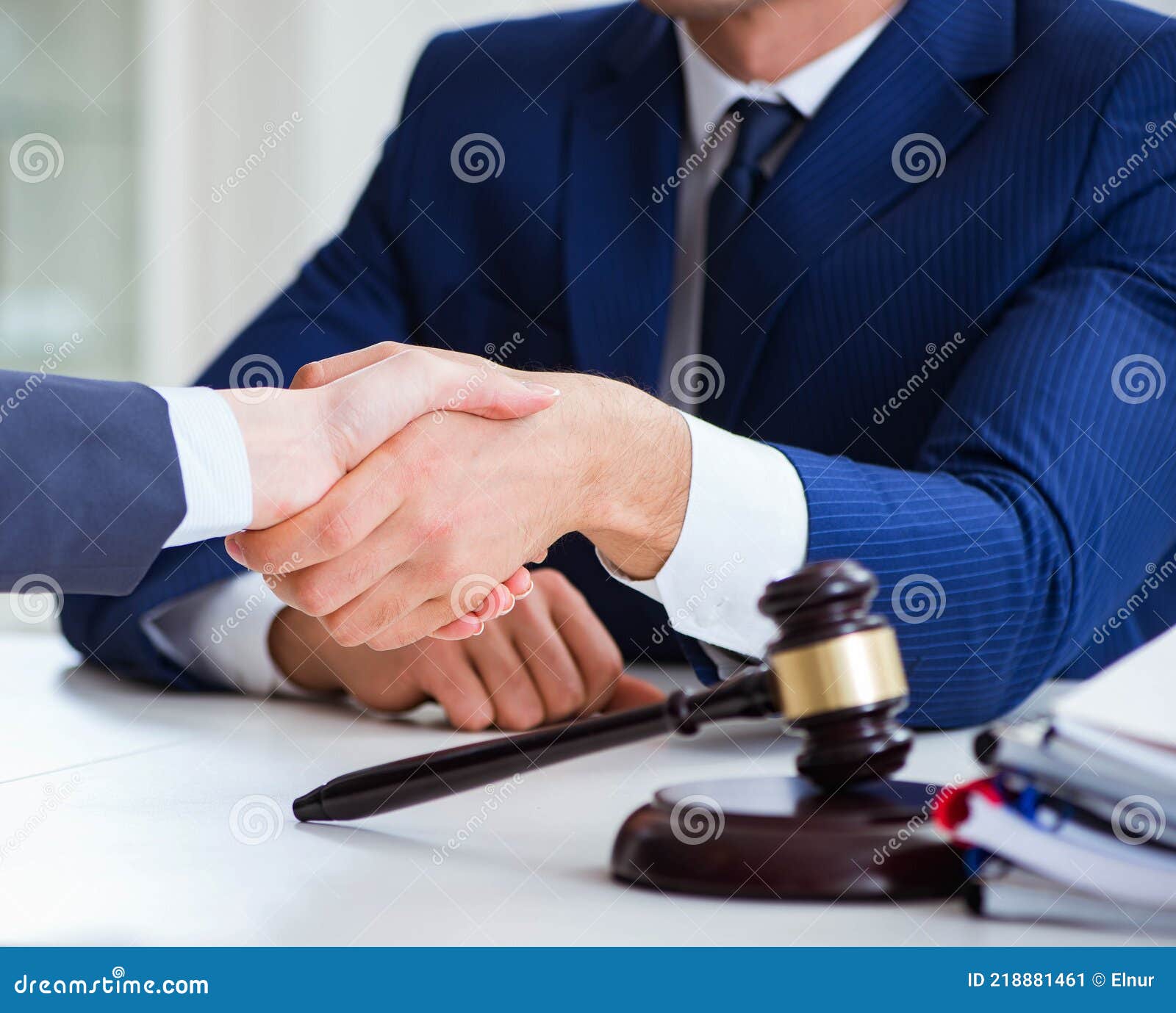 Lawyer Talking To His Client in Office Stock Image - Image of ...