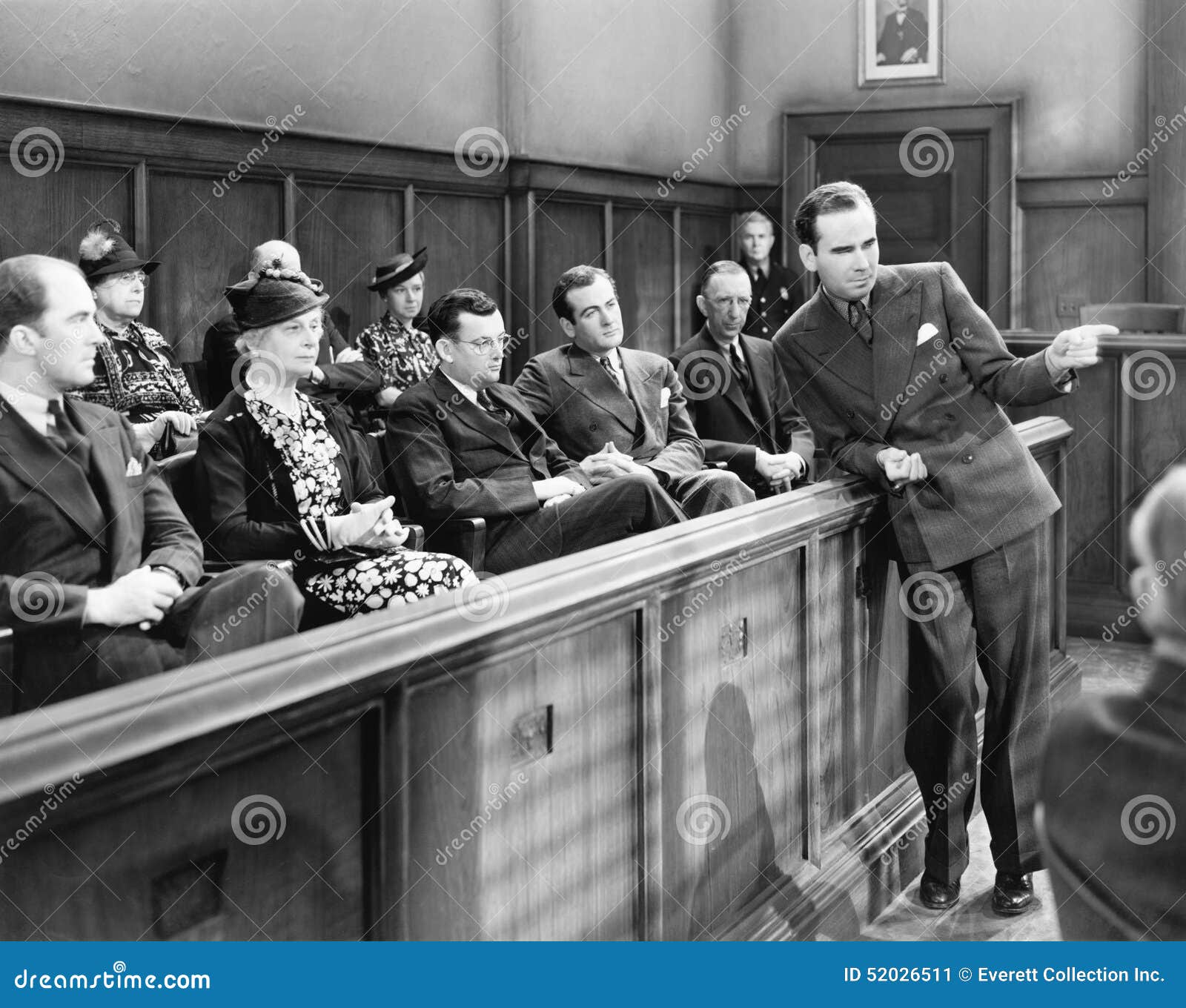 Lawyer talking to the jury stock image. Image of group - 52026511