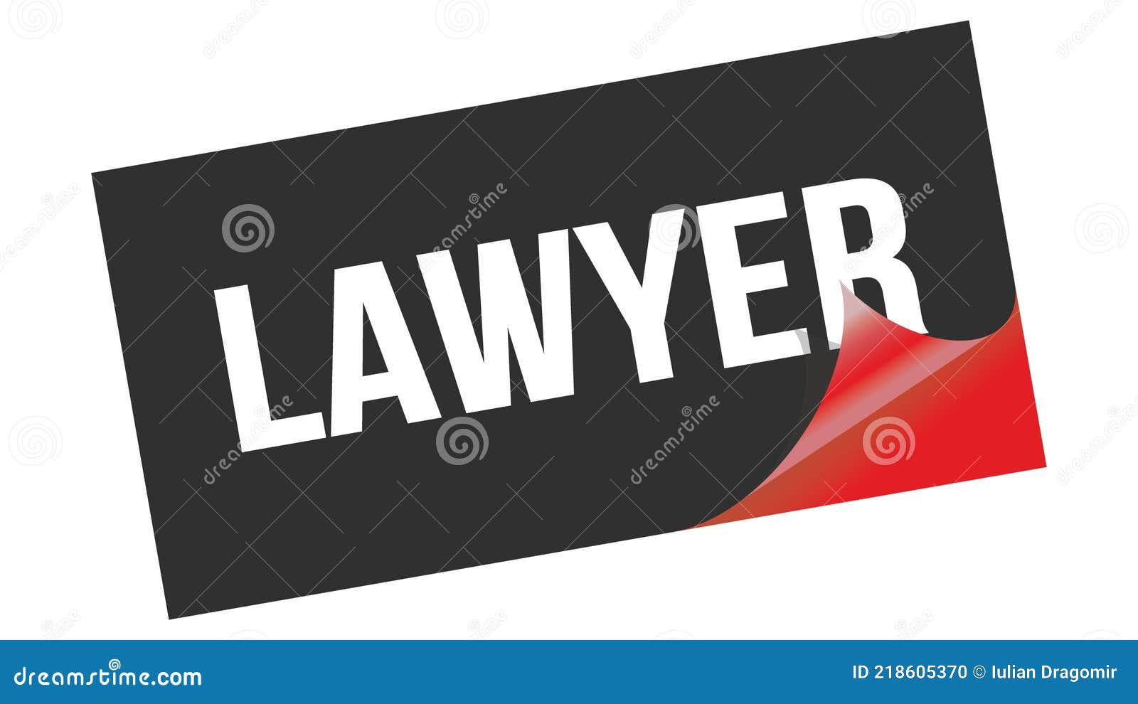 LAWYER Text on Black Red Sticker Stamp Stock Illustration ...