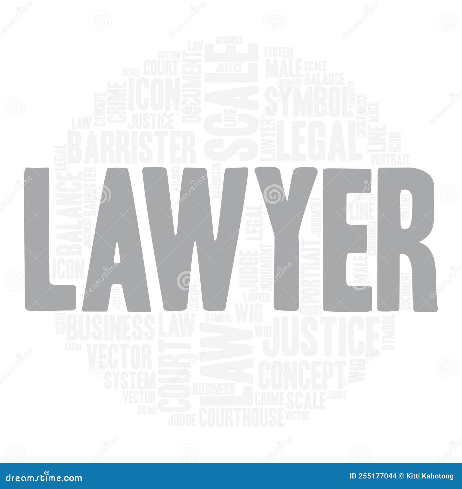 Lawyer Word Cloud Art Detailed Vector Stock Illustration - Illustration ...