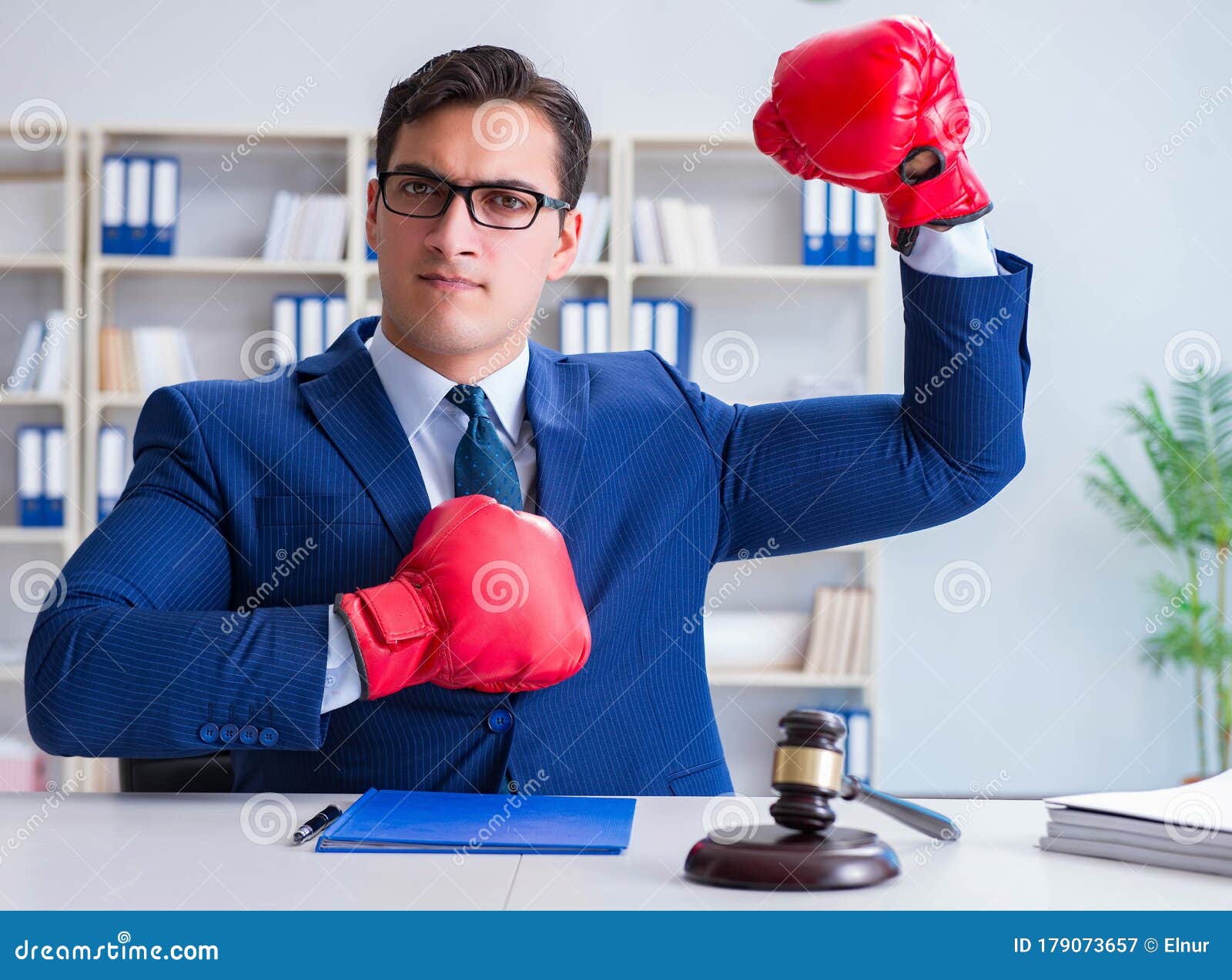 Lawyer Working in His Office Stock Image - Image of happy, case: 179073657
