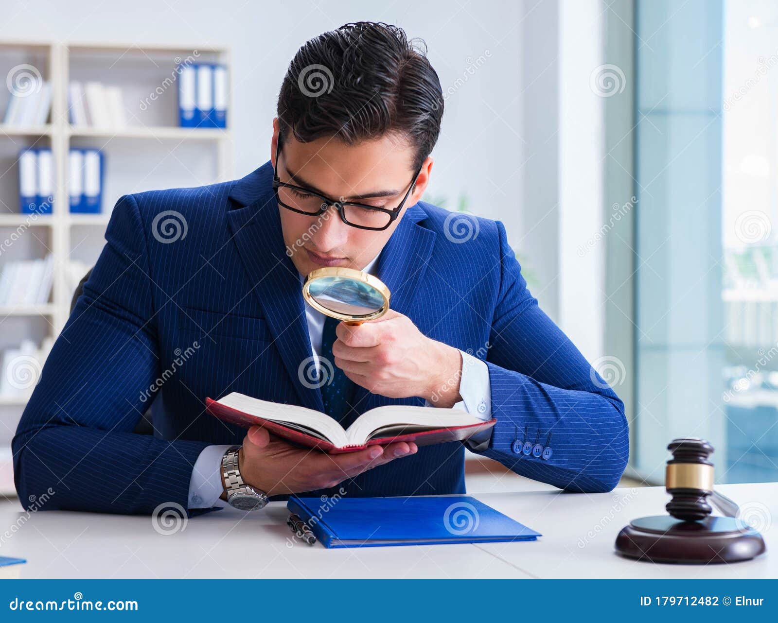 Lawyer Working in His Office Stock Photo - Image of guilt, arbitrate ...