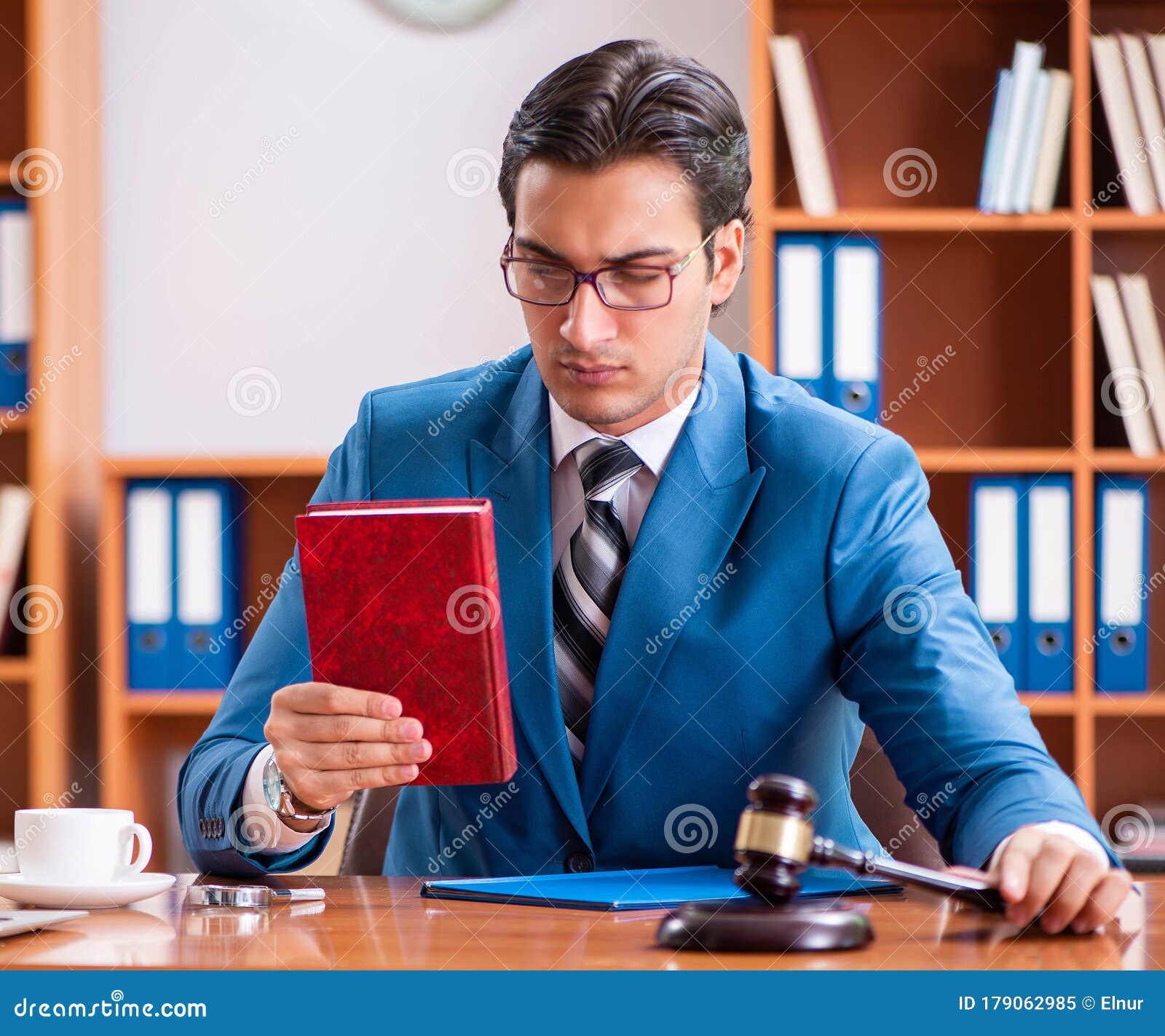 Lawyer Working in the Office Stock Image - Image of gavel, legally ...