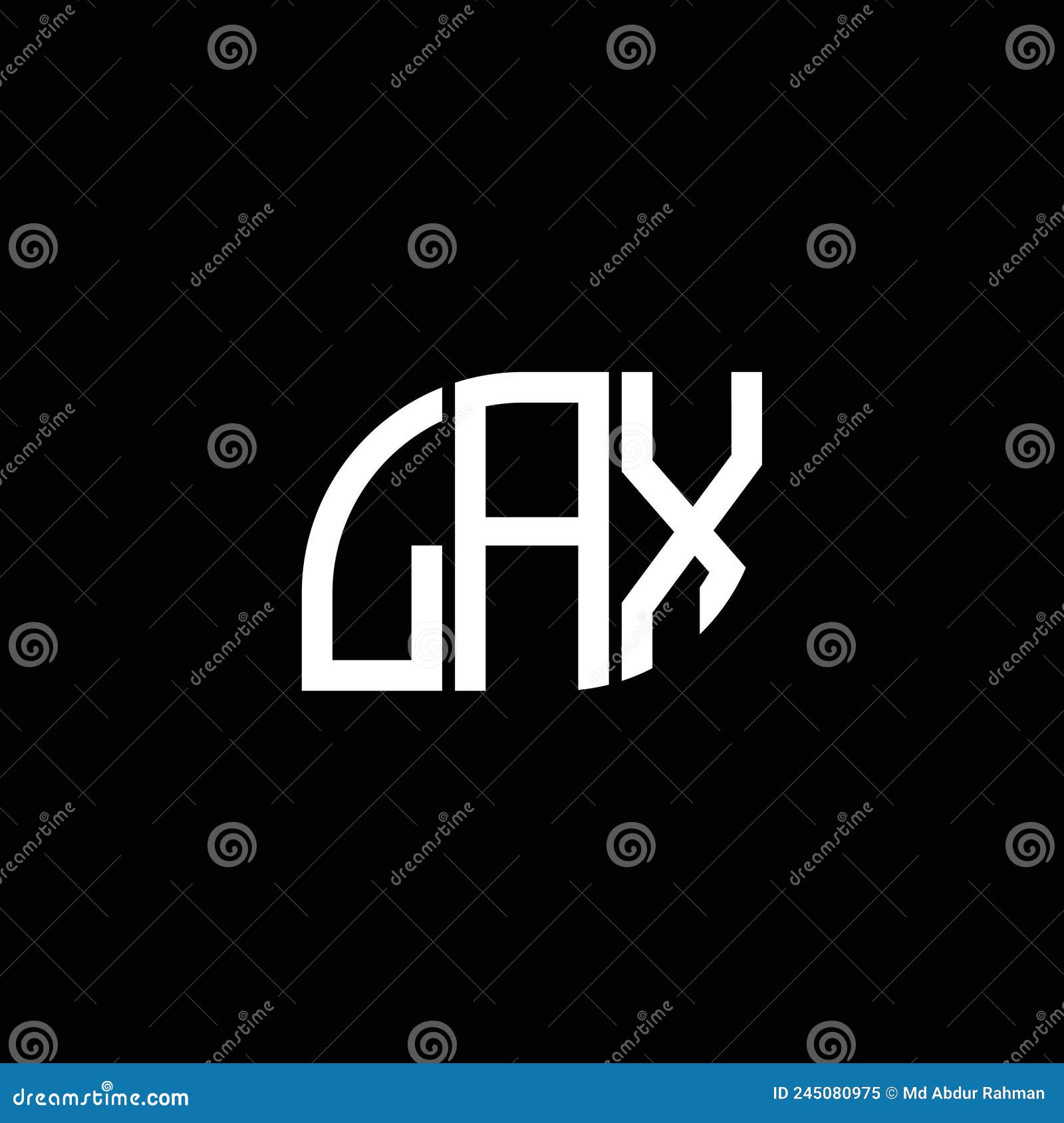 LAX Letter Logo Design on Black Background. LAX Creative Initials ...