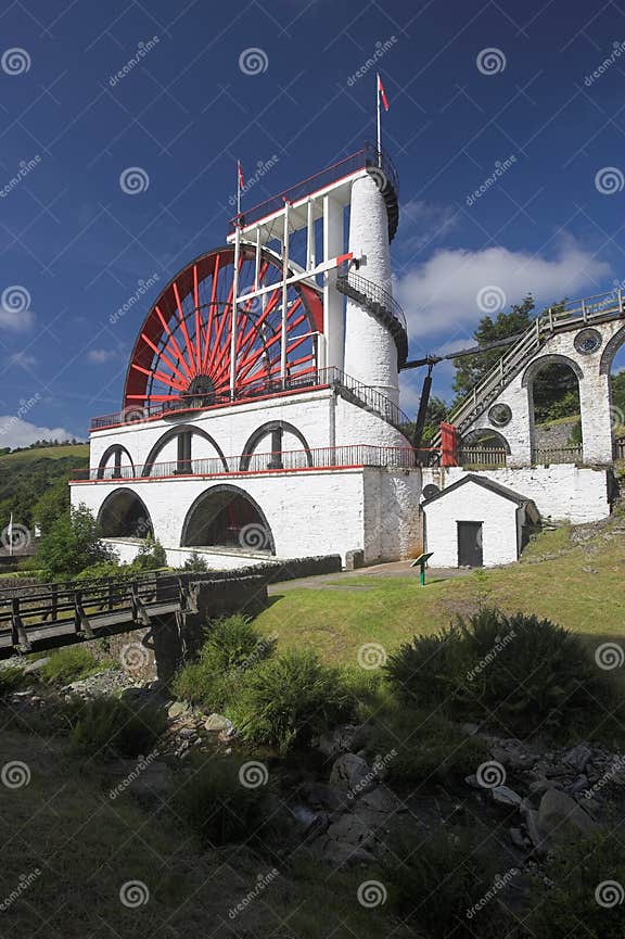 Laxey Waterwheel stock image. Image of pump, building - 1016487