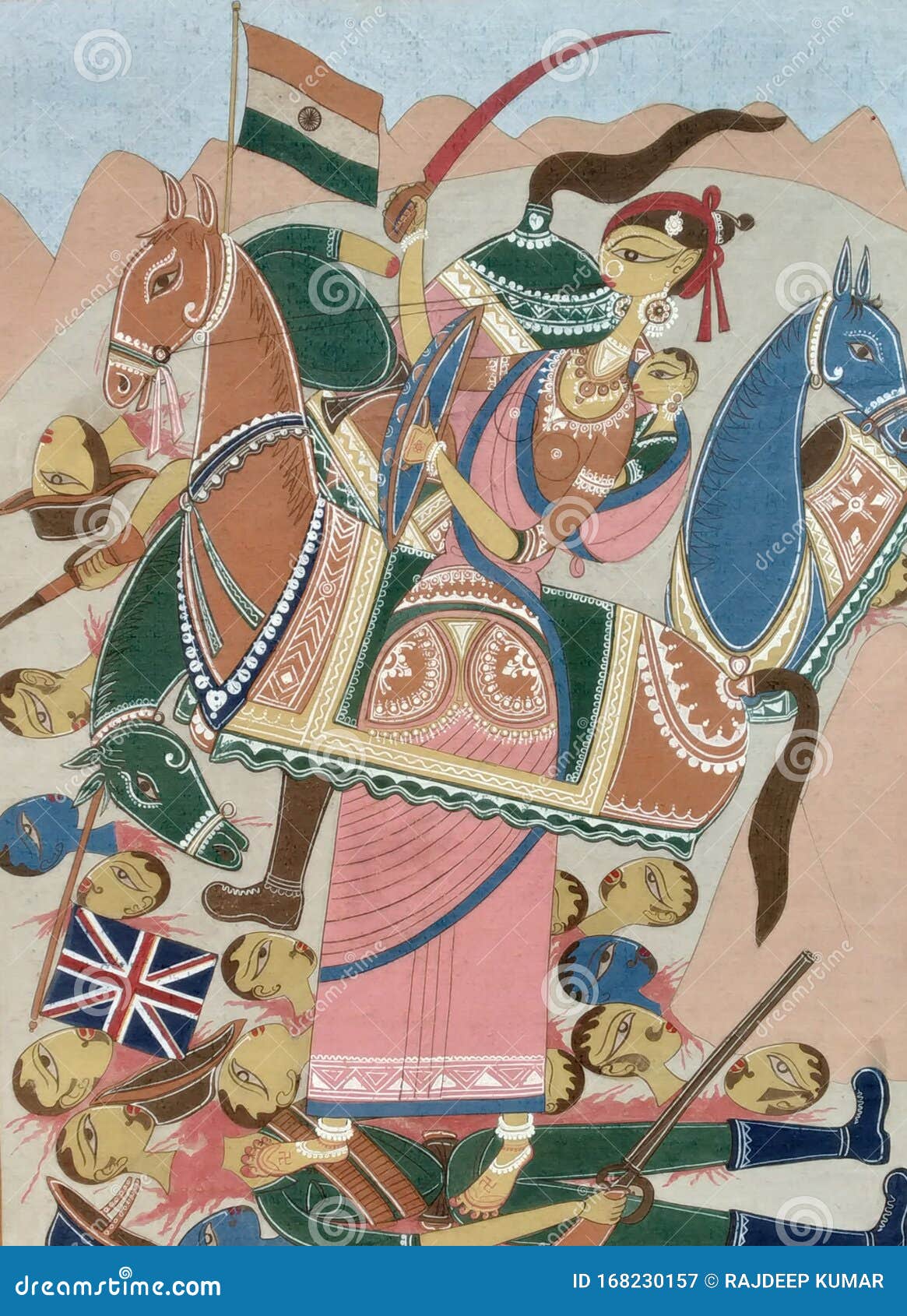 Rani Lakshmibai of Jhansi Manhoos Hai Art Stock Illustration ... Rani Lakshmibai of Jhansi Manhoos Hai Art Stock Illustration ...