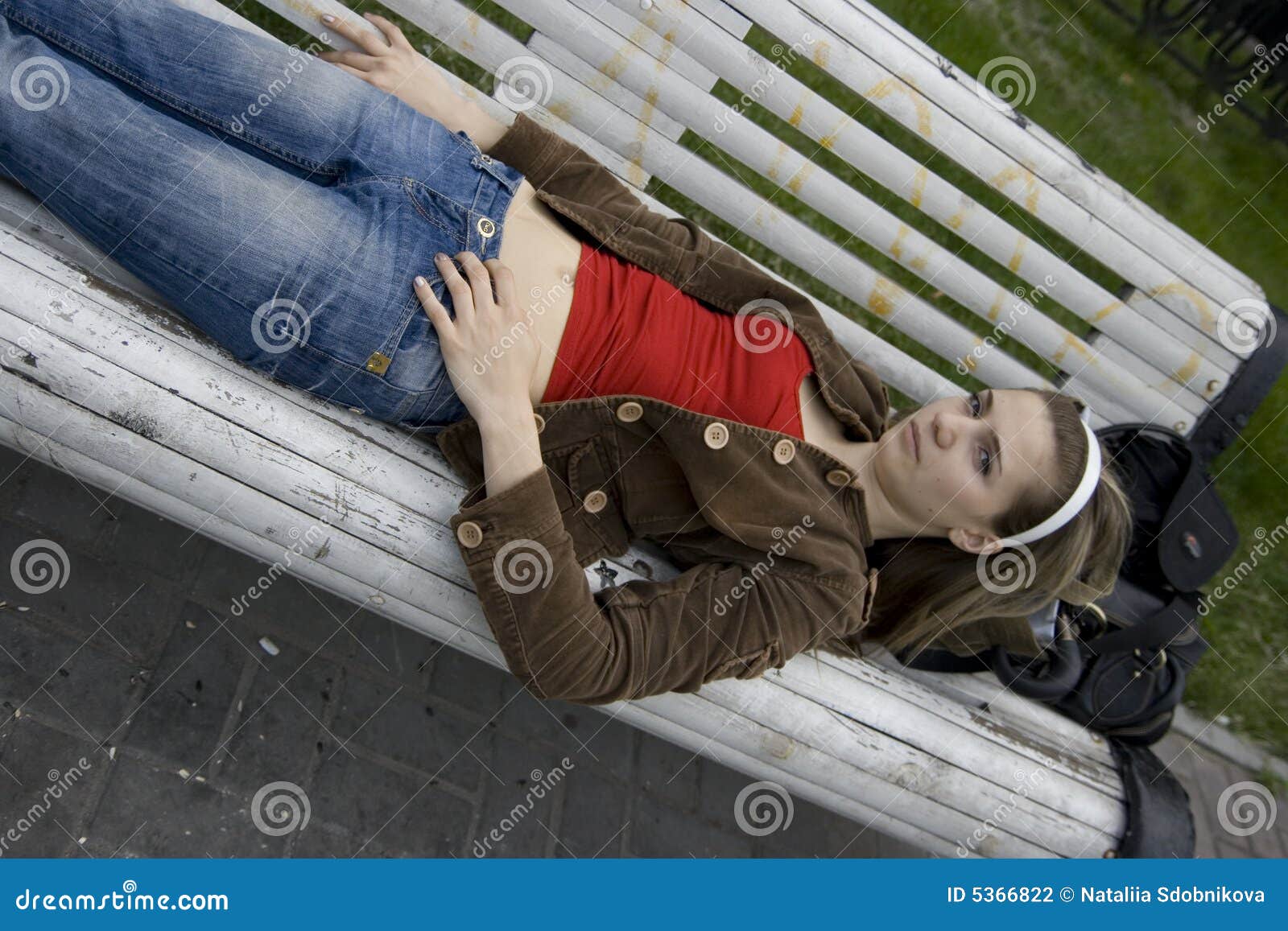 Lay on bench stock photo. Image of summer, tired, life - 5366822