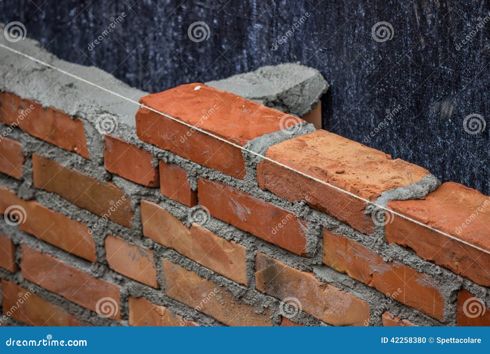 Lay Brick Wall, Building Brick Wall Stock Photo - Image of build ...