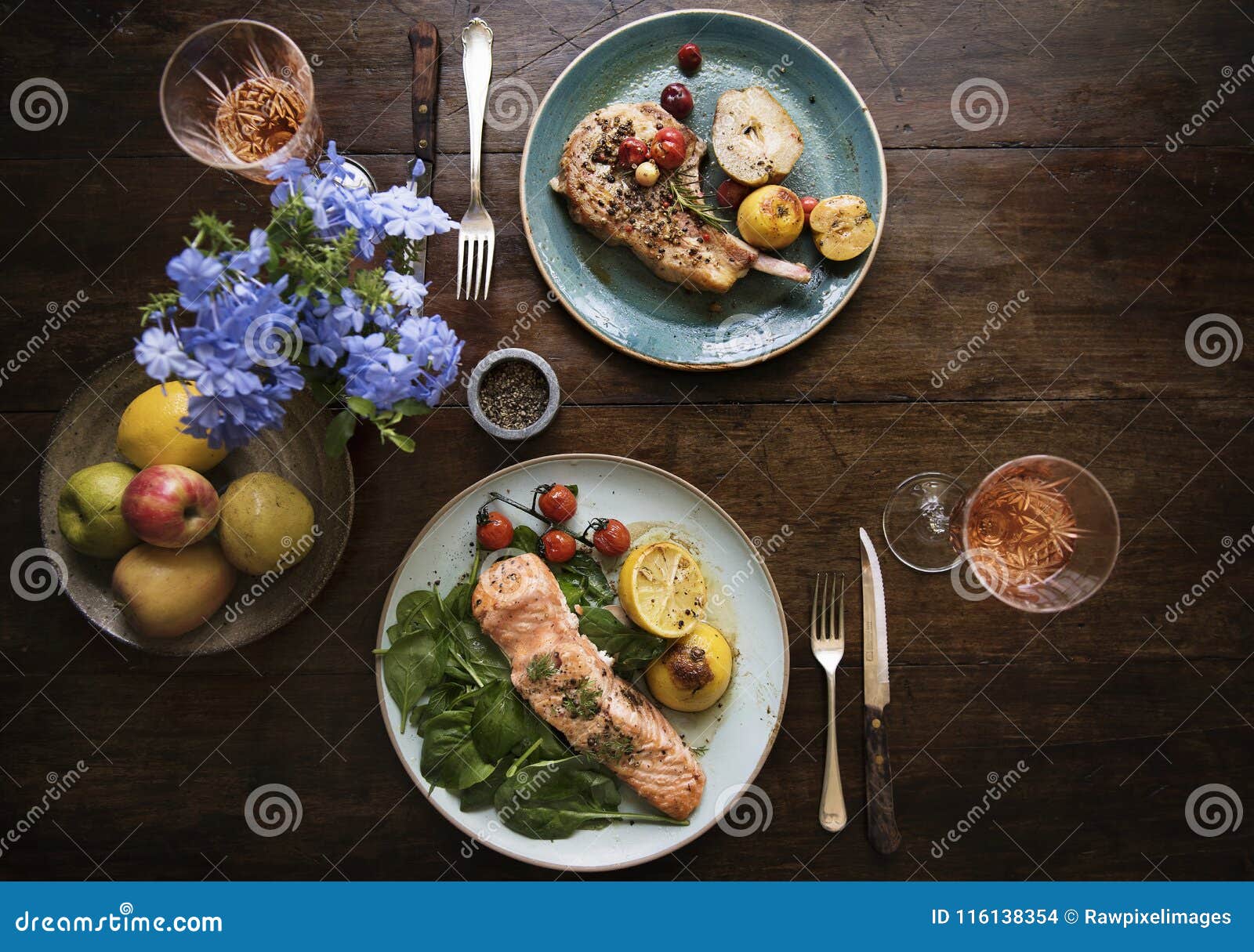 Lay Flat of the Lunch on the Table Stock Photo - Image of laptop ...