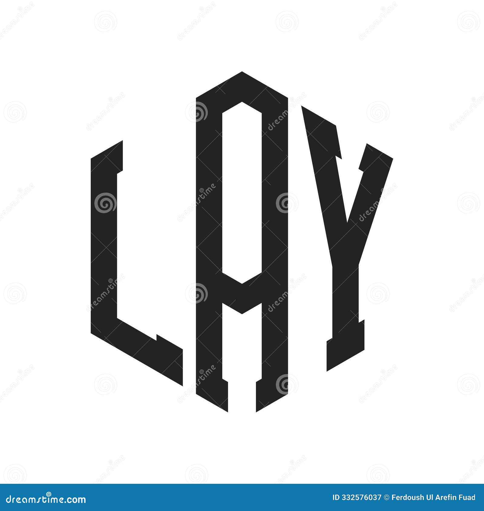 LAY Logo Design. Initial Letter LAY Monogram Logo Using Hexagon Shape ...