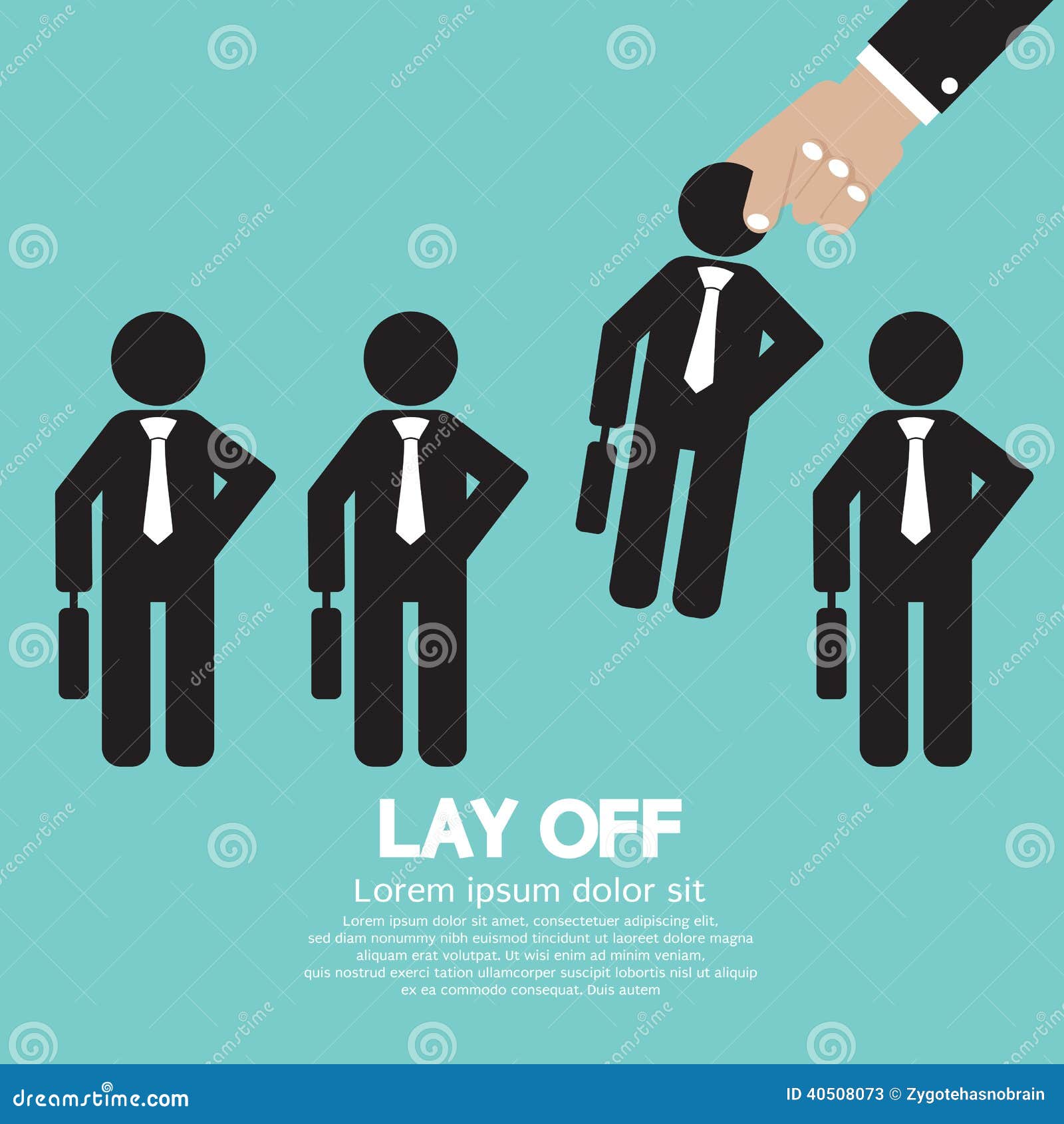 Lay Off stock vector. Illustration of white, abstract - 40508073