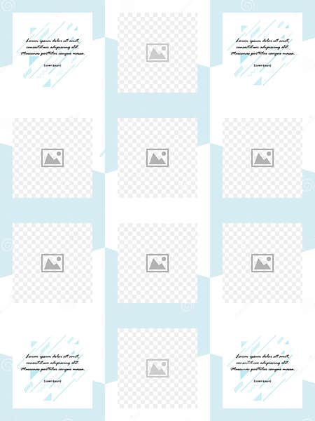 Set of Instagram Collage. Vector Cover Stock Vector - Illustration of ...