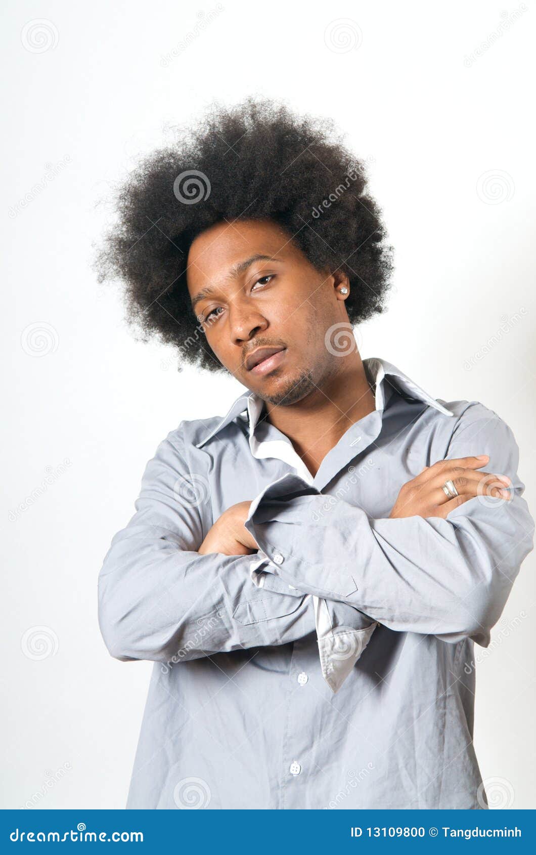 Layback African American Man Stock Photo - Image of project, afro: 13109800