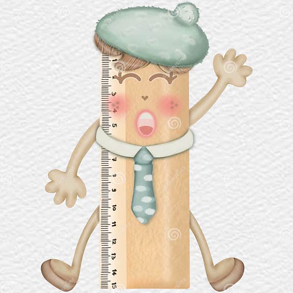 Brown Measuring Ruler,Cartoon Wood Style Hand Drawn, Measuring Tool ...