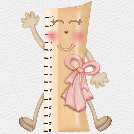 Brown Measuring Ruler,Cartoon Wood Style Hand Drawn, Measuring Tool ...