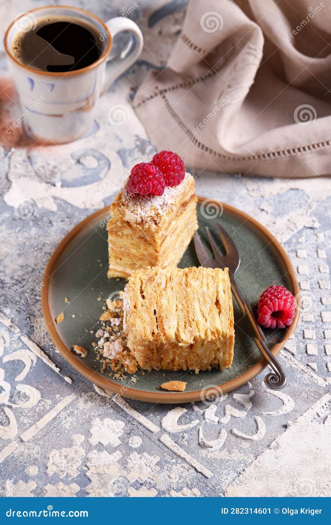 Layer Cake Napoleon Dessert Stock Image - Image of sweet, snack: 282314601