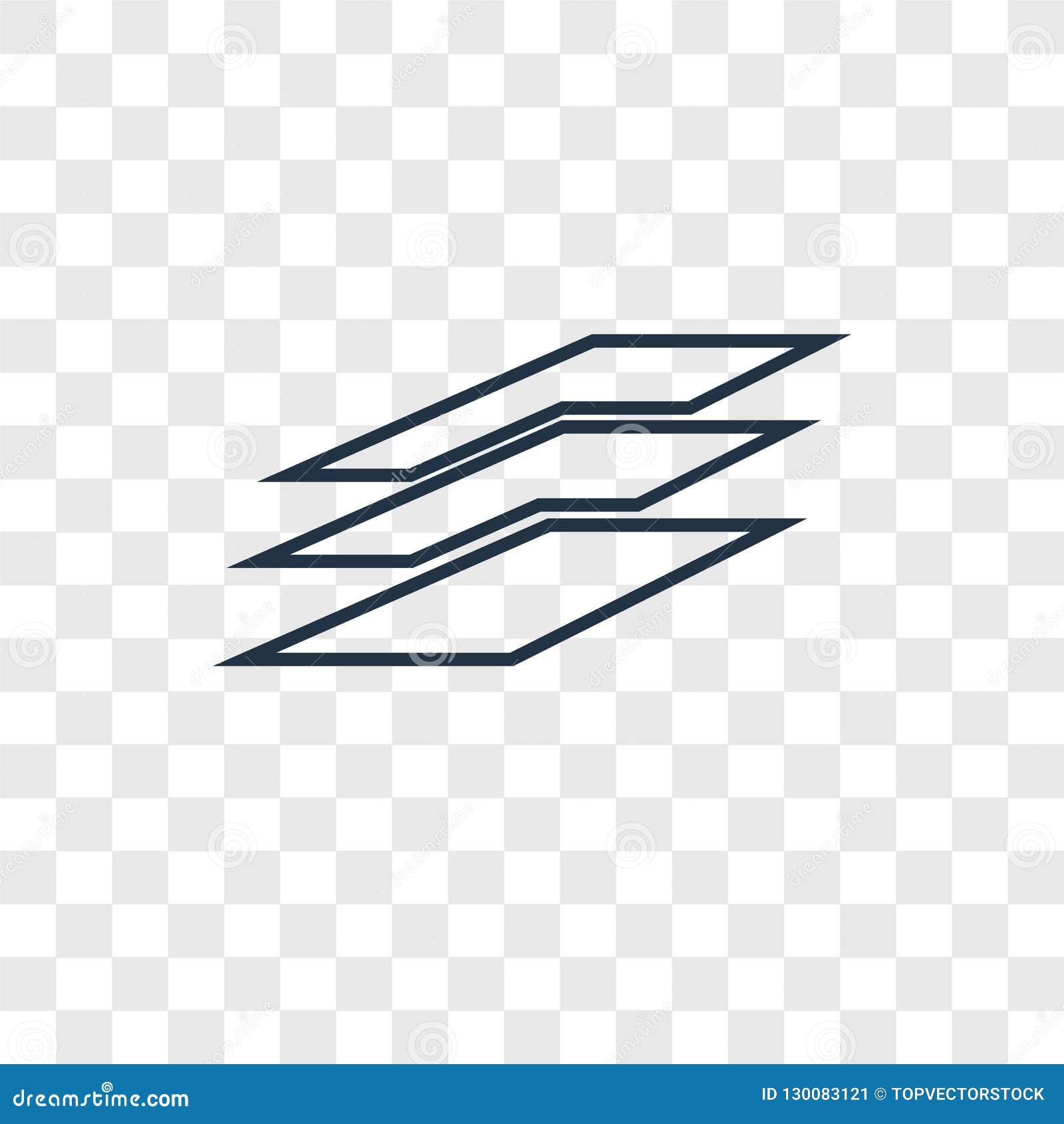 Layer Concept Vector Linear Icon Isolated on Transparent Background ...