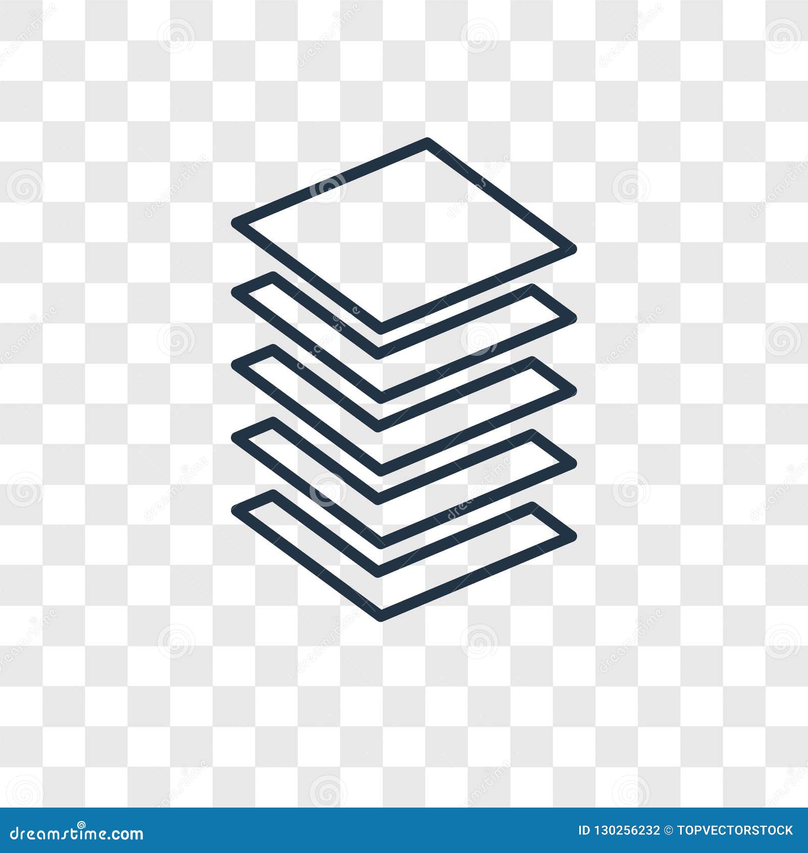 Layer Concept Vector Linear Icon Isolated on Transparent Background ...