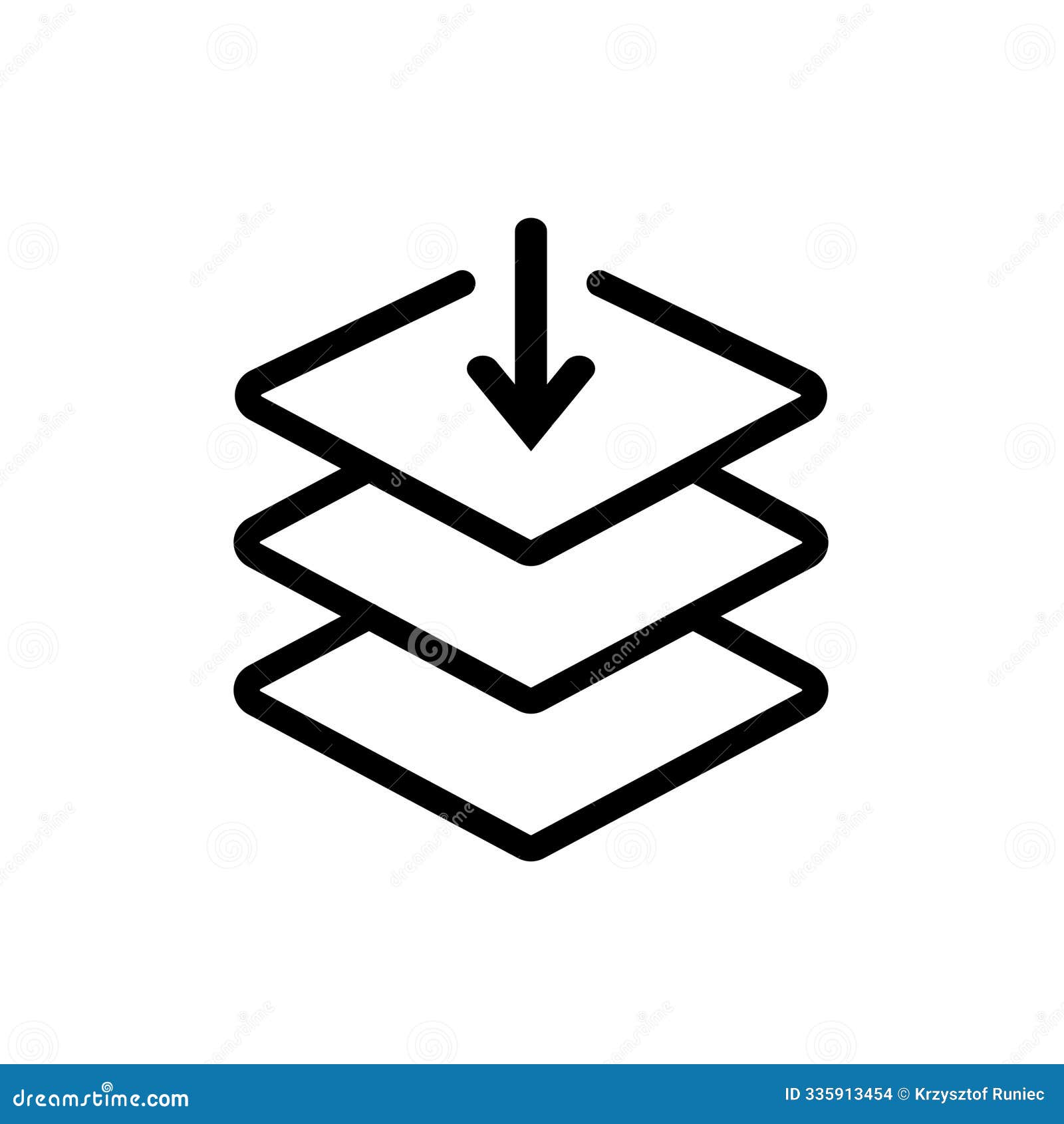 Layer Up, Layer Shift Up - Vector Icon | CartoonDealer.com #335913417