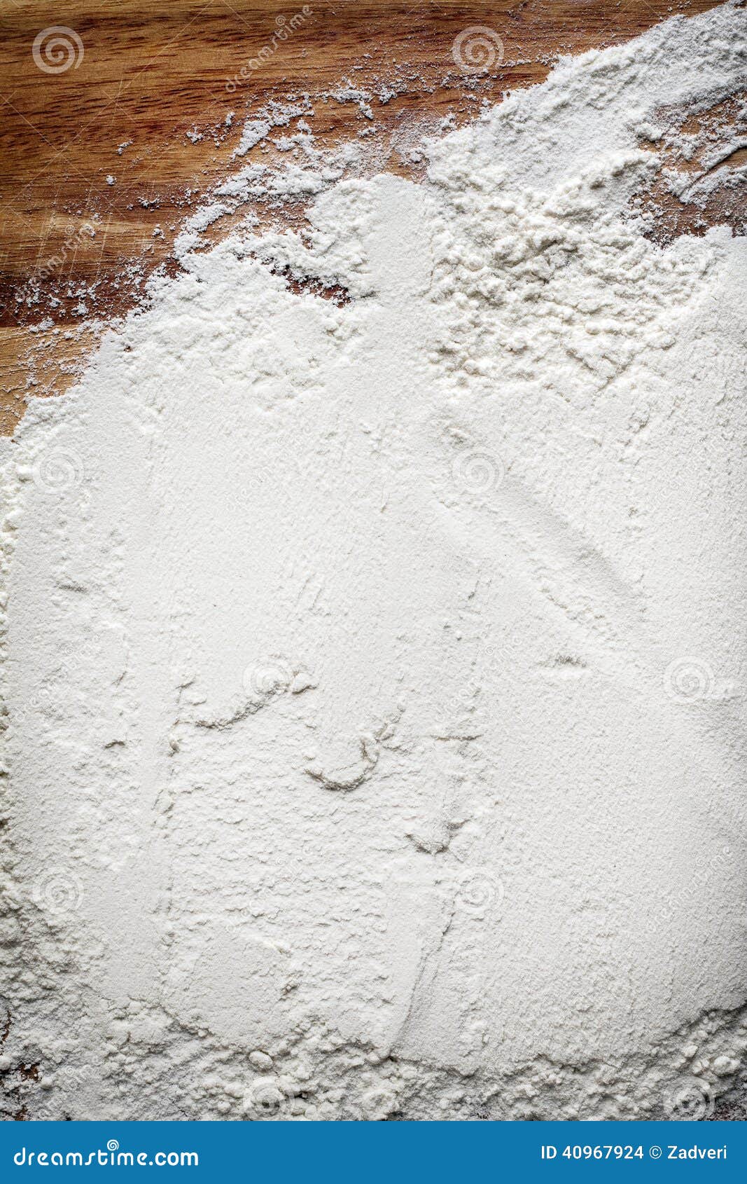 Layer of Flour on a Cutting Board Stock Photo - Image of cooking, heap ...
