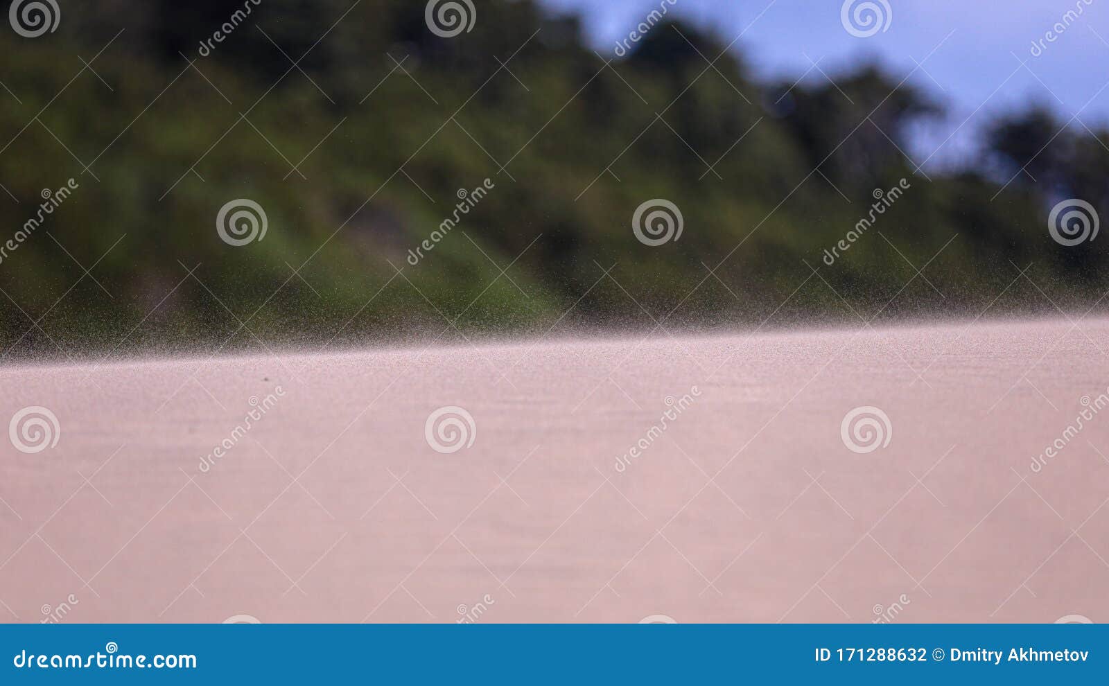 Layer of Flying Sand Particles Above the Surface of a Sand Dune Under ...