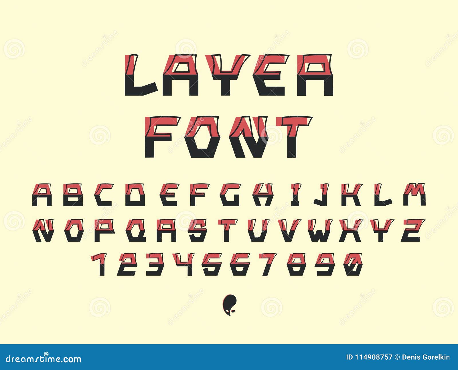 Layer Font. Vector Alphabet Stock Vector - Illustration of style ...