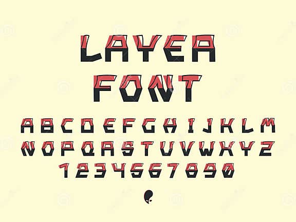 Layer Font. Vector Alphabet Stock Vector - Illustration of style ...