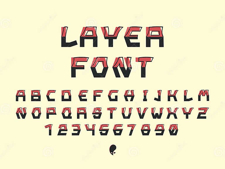 Layer Font. Vector Alphabet Stock Vector - Illustration of style ...