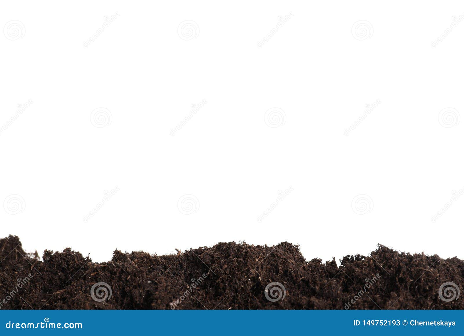 Layer of Fresh Soil on White. Gardening Time Stock Image - Image of ...
