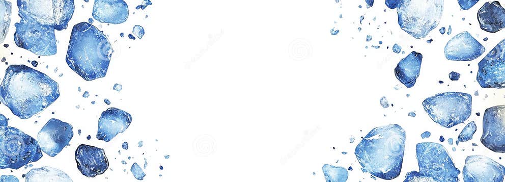 A Layer of Frosty Chunks Formed from Ice Cubes Stock Image - Image of ...