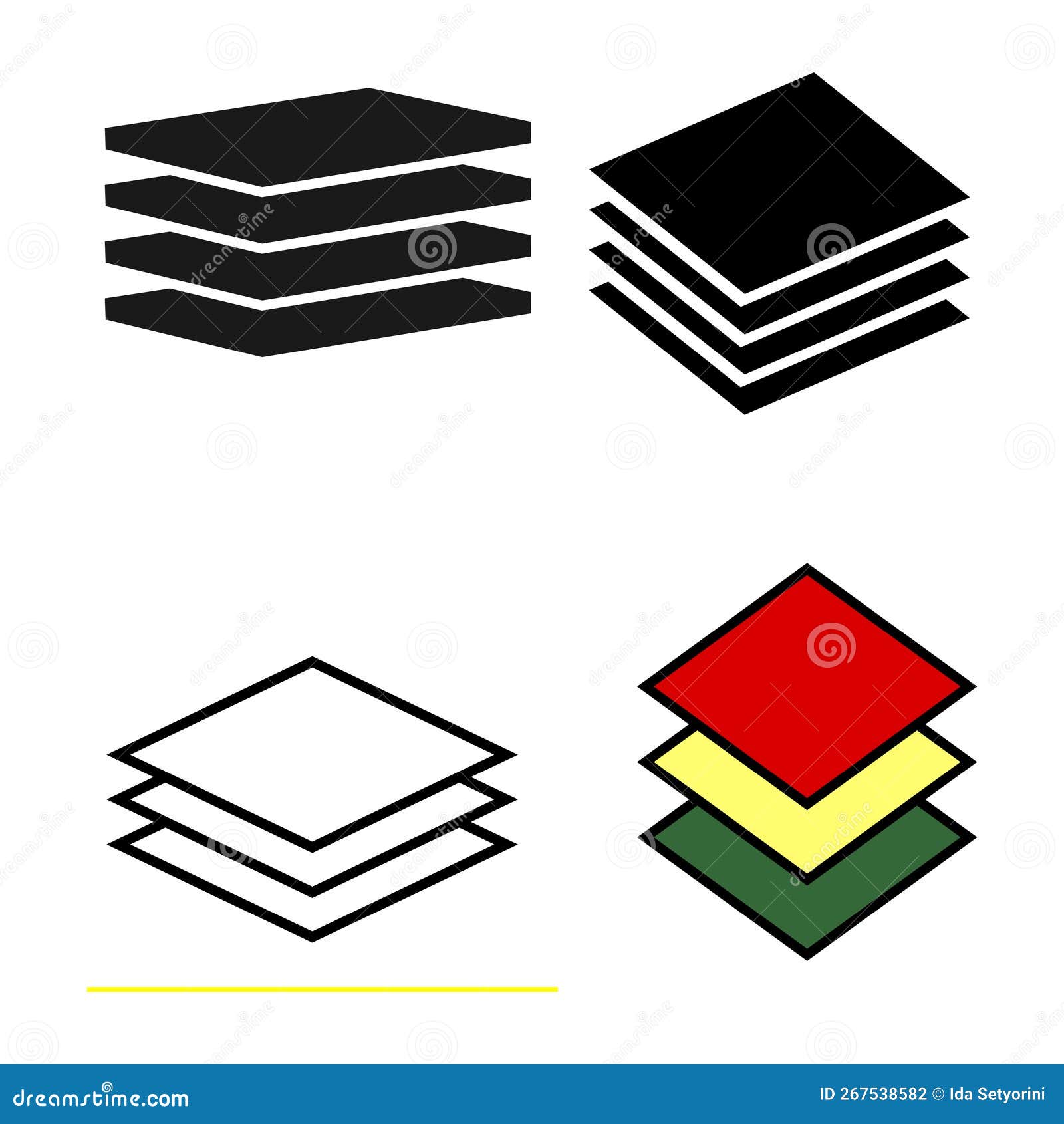 Layer Icon Vector Logo. Stack Paper Symbol Flat Line Technology. Layers ...