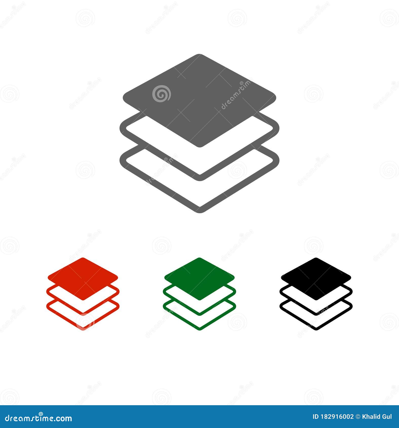 Layer Icon Vector Logo. Stack Paper Symbol Stock Vector - Illustration ...