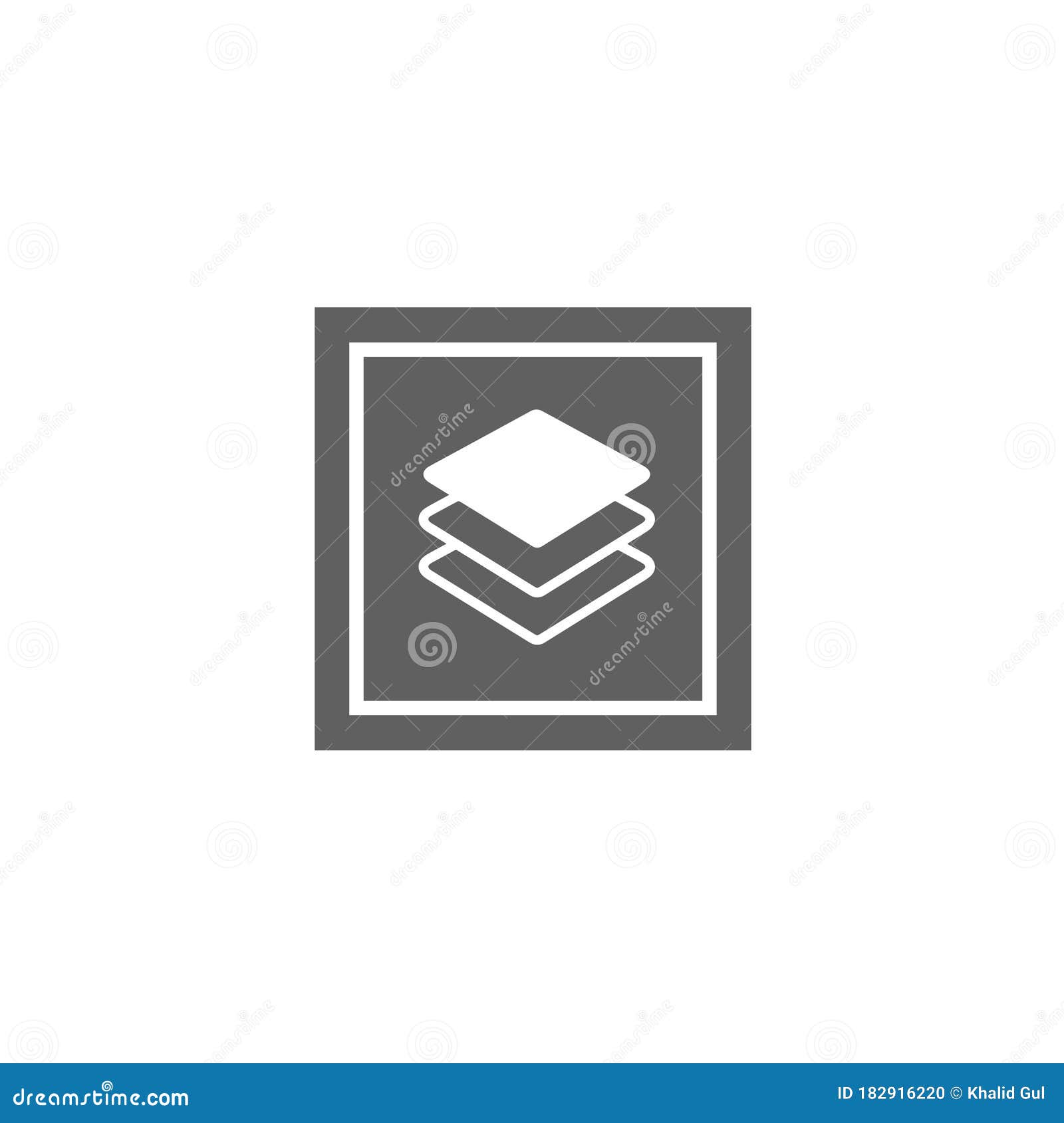 Layer Icon Vector Logo. Stack Paper Symbo Stock Vector - Illustration ...