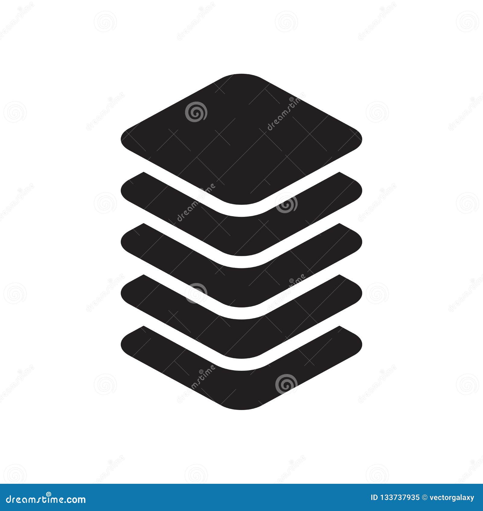 Layer Icon Vector Sign and Symbol Isolated on White Background Stock ...