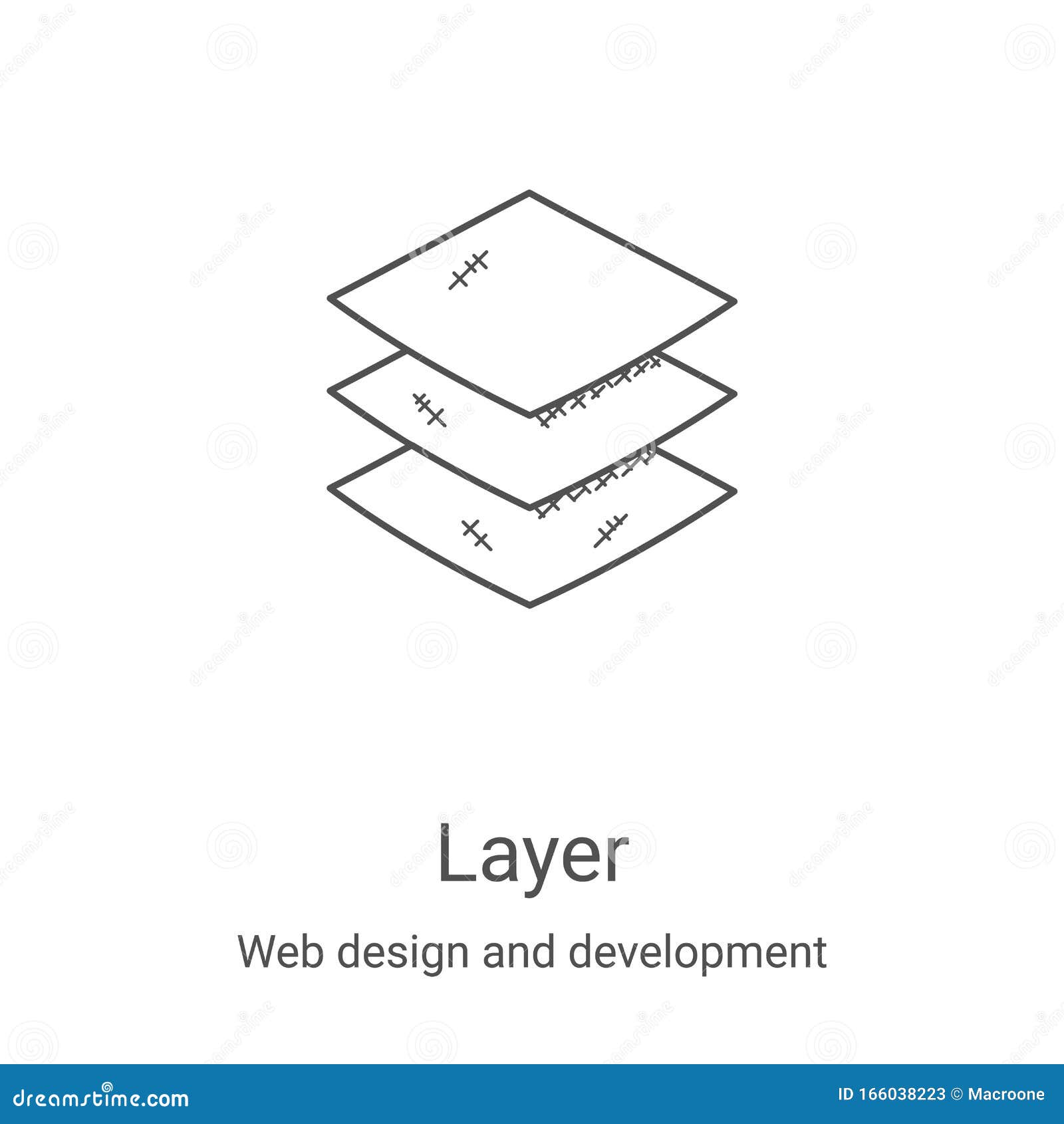 Layer Icon Vector From Web Design And Development Collection Thin Line Layer Outline Icon