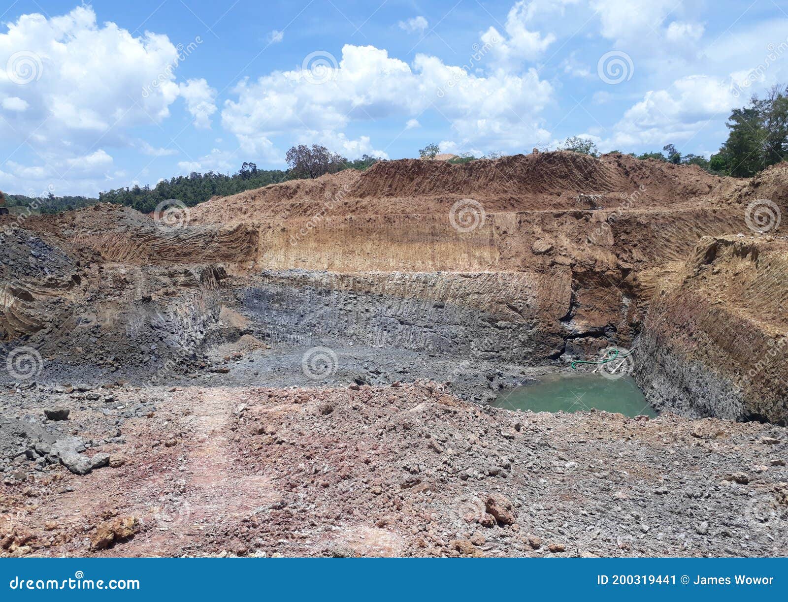 Layer by Layer of the Open Pit Mining Stock Image - Image of landscape ...