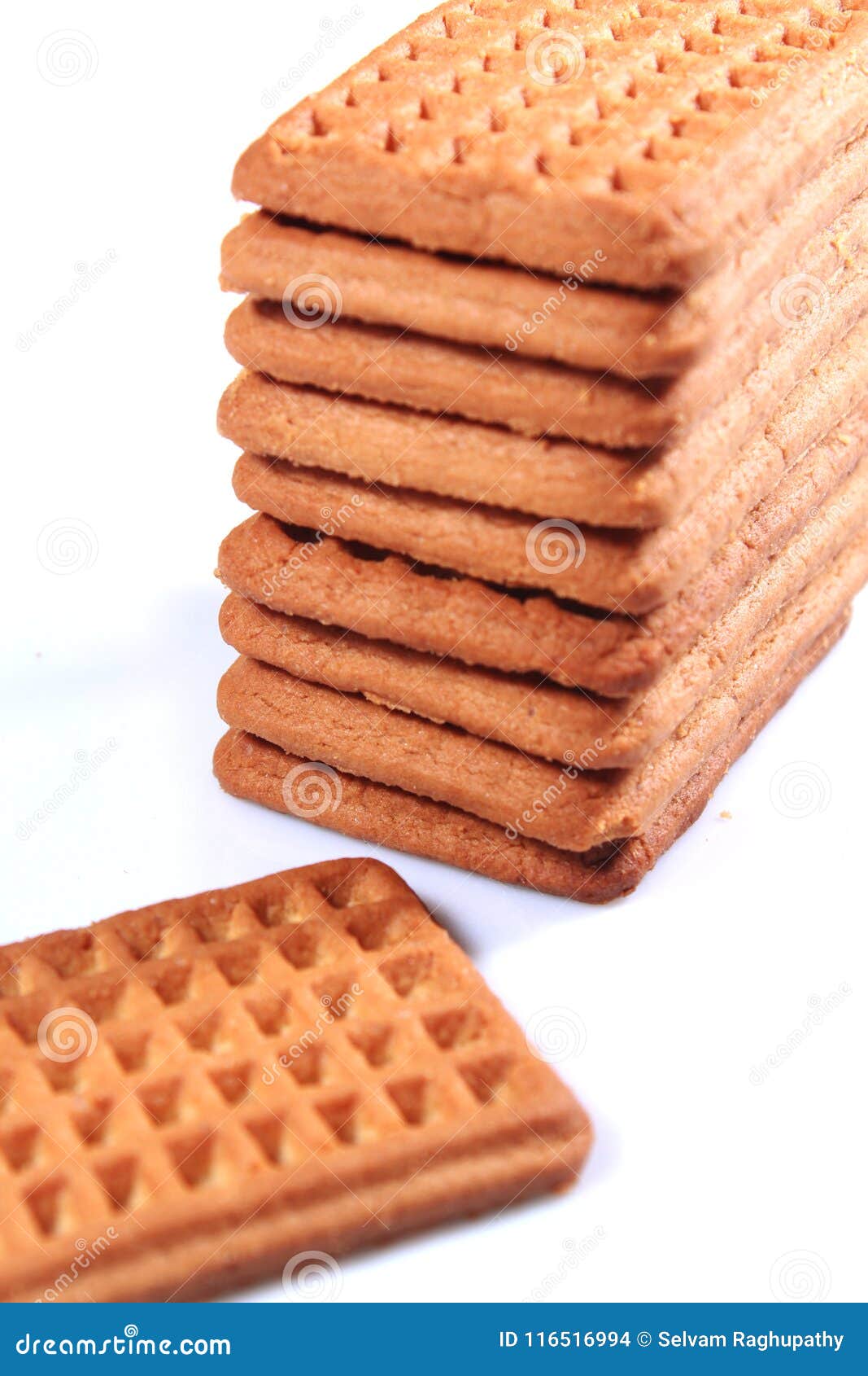 Milk Biscuits In A Pink Snack Plastic Box With Cap. Royalty-Free Stock ...