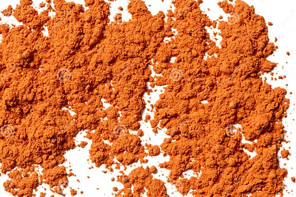 A Layer of Orange Powder on a White Background Stock Image - Image of ...