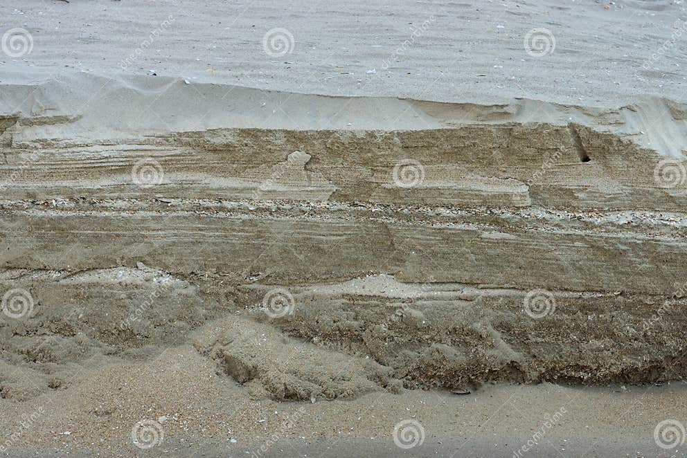 Layer of sand at the beach stock photo. Image of nature - 282652454