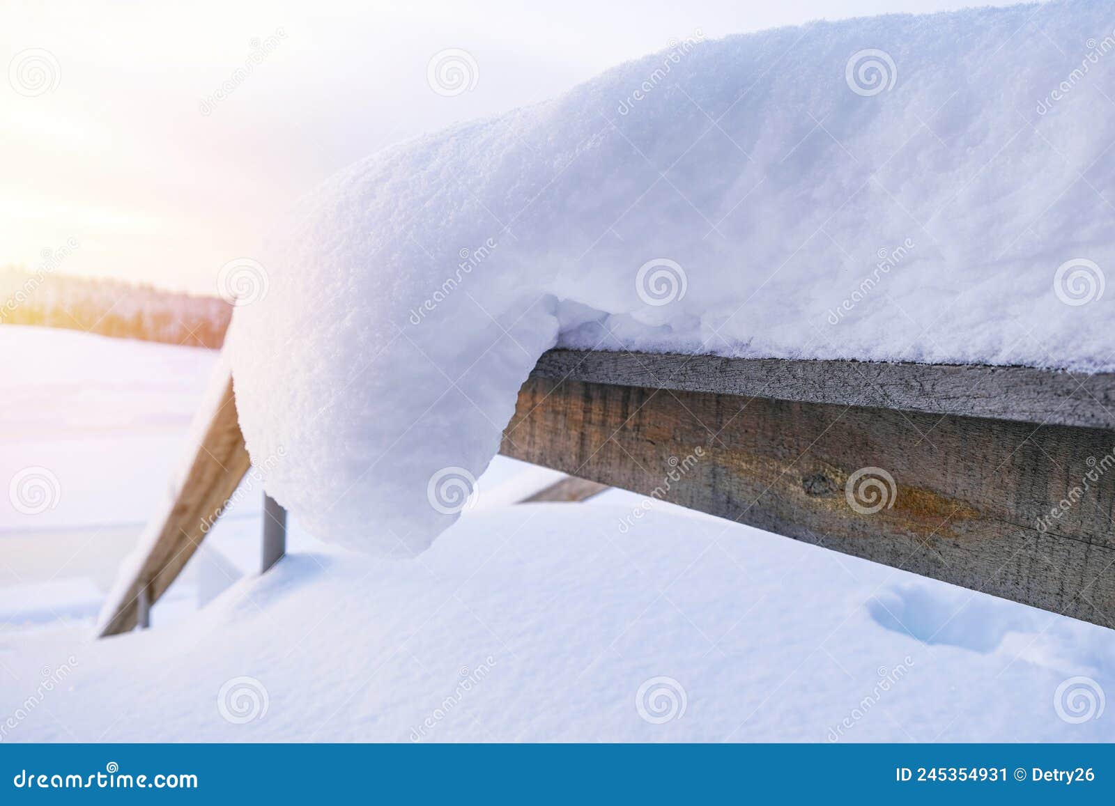 A Layer of Snow on Surface. Snowy Winter. Stock Image - Image of season ...