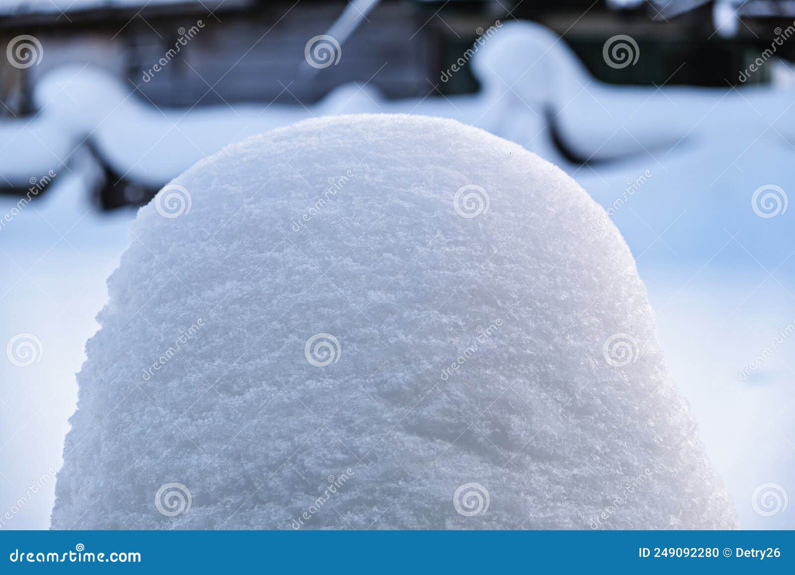 A Layer of Snow on Surface. Snowy Winter. Stock Photo - Image of house ...