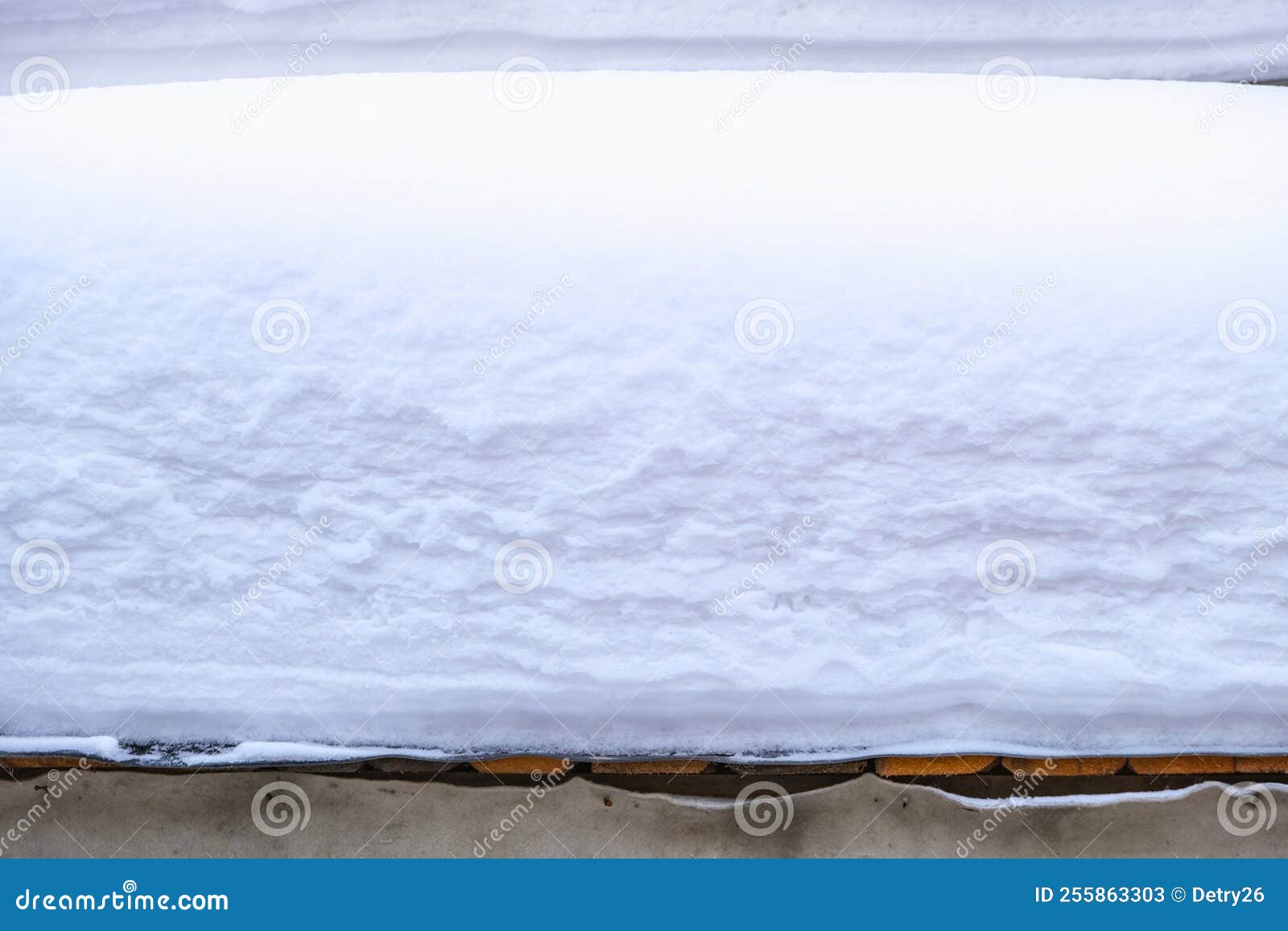 A Layer of Snow on Surface. Snowy Winter. Stock Image - Image of home ...