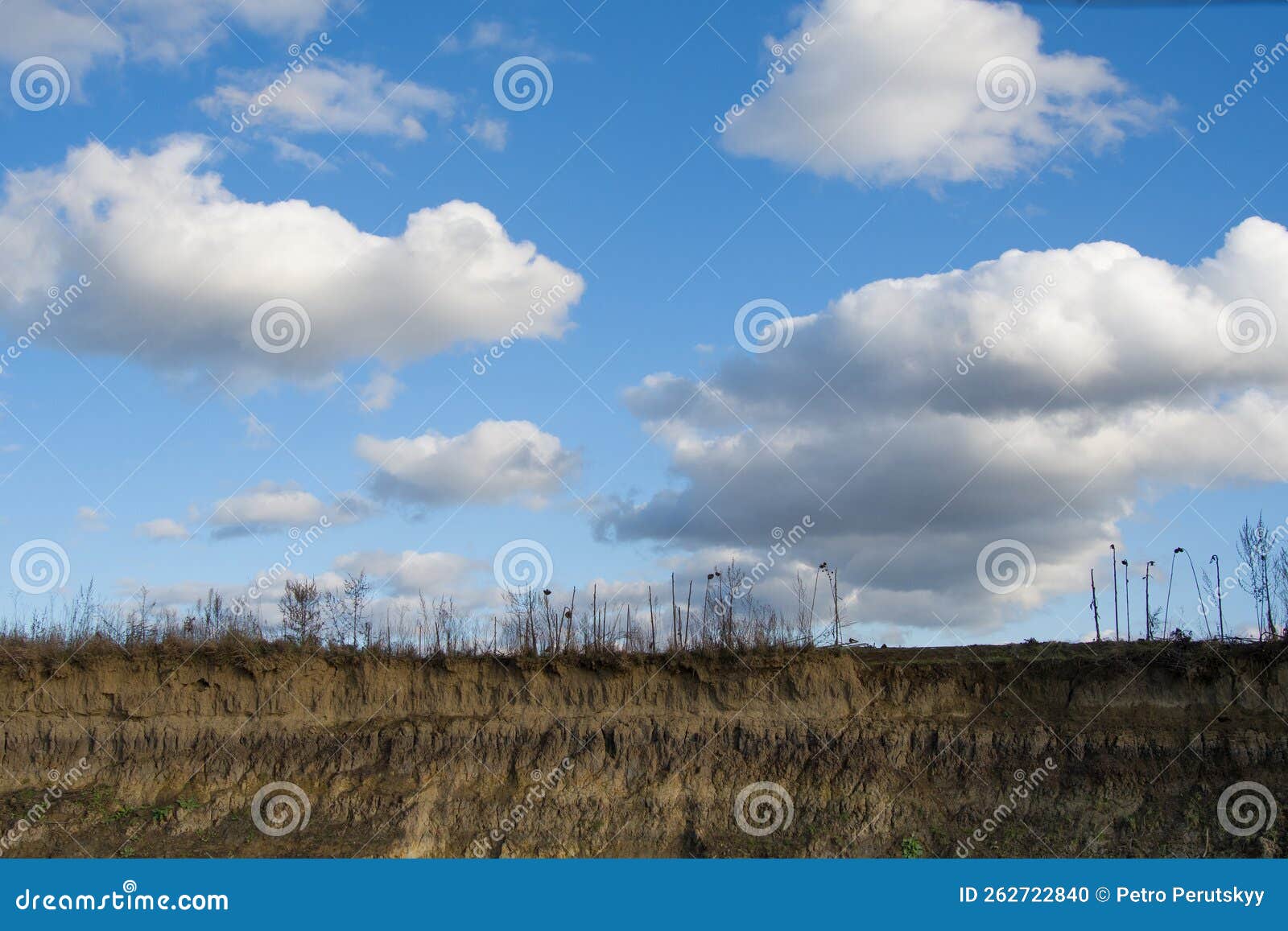 Layer of soil stock photo. Image of horizontal, blue - 262722840