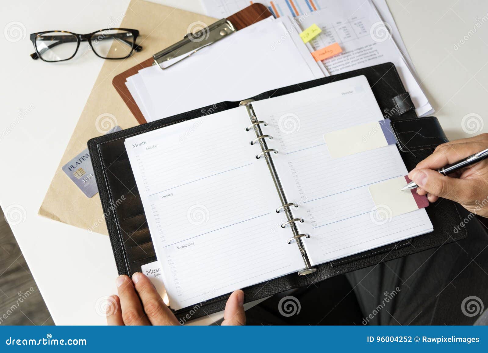 Layer Space Open Planner Organizer Concept Stock Photo - Image of notes ...
