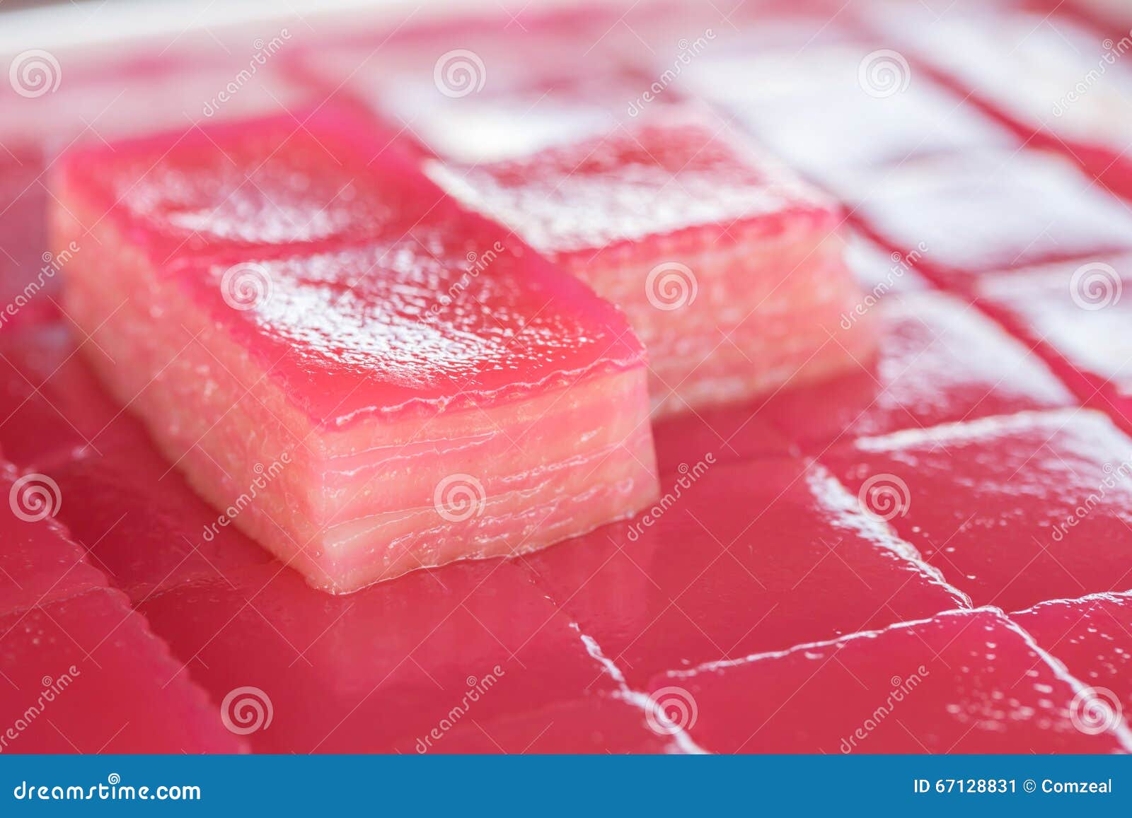 Kanom Chan Or Steamed Layer Cake. Layer Sweet Cake Made In The Shape Of ...