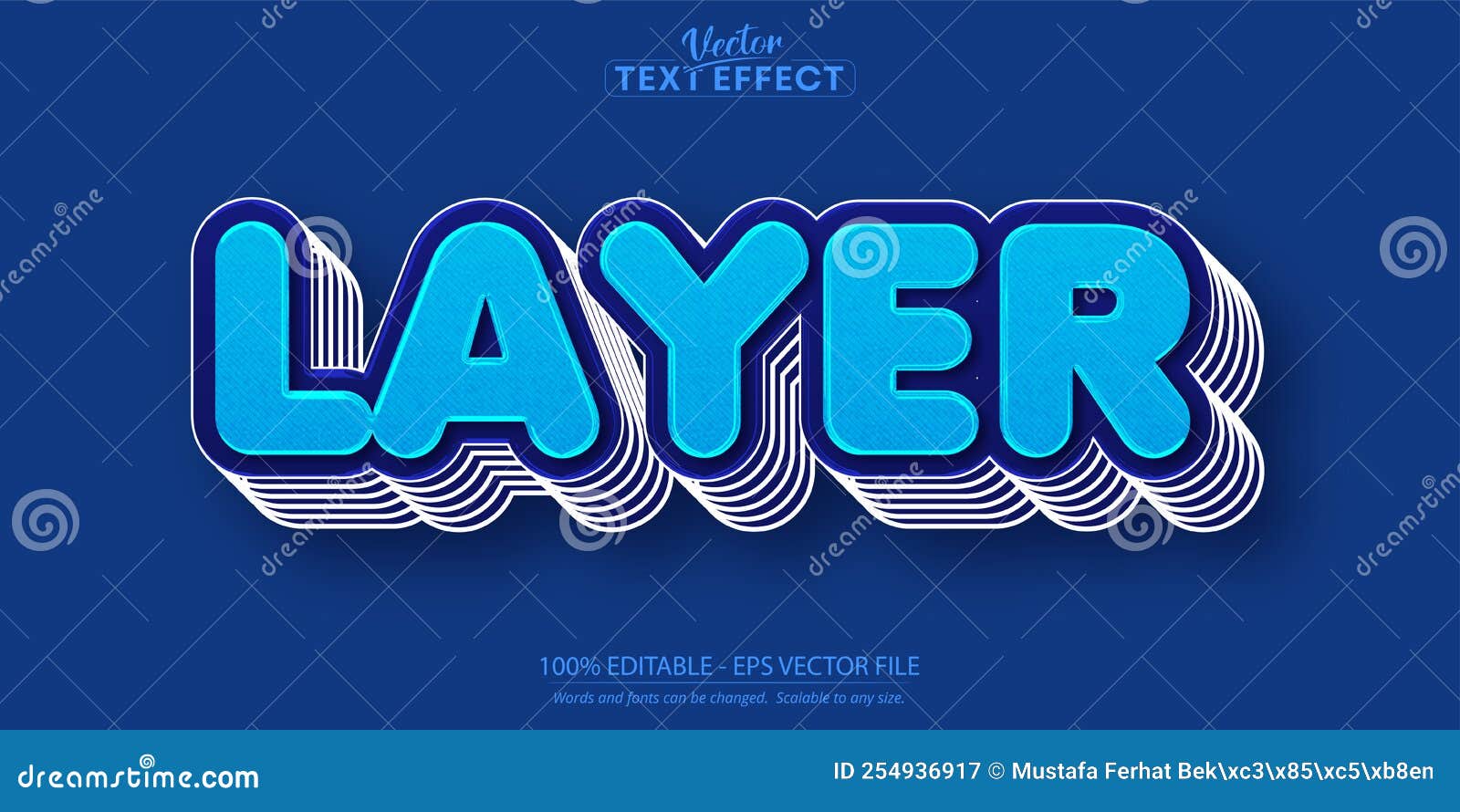 Layer Text Effect, Editable Comic and Cartoon Text Style Stock Vector ...