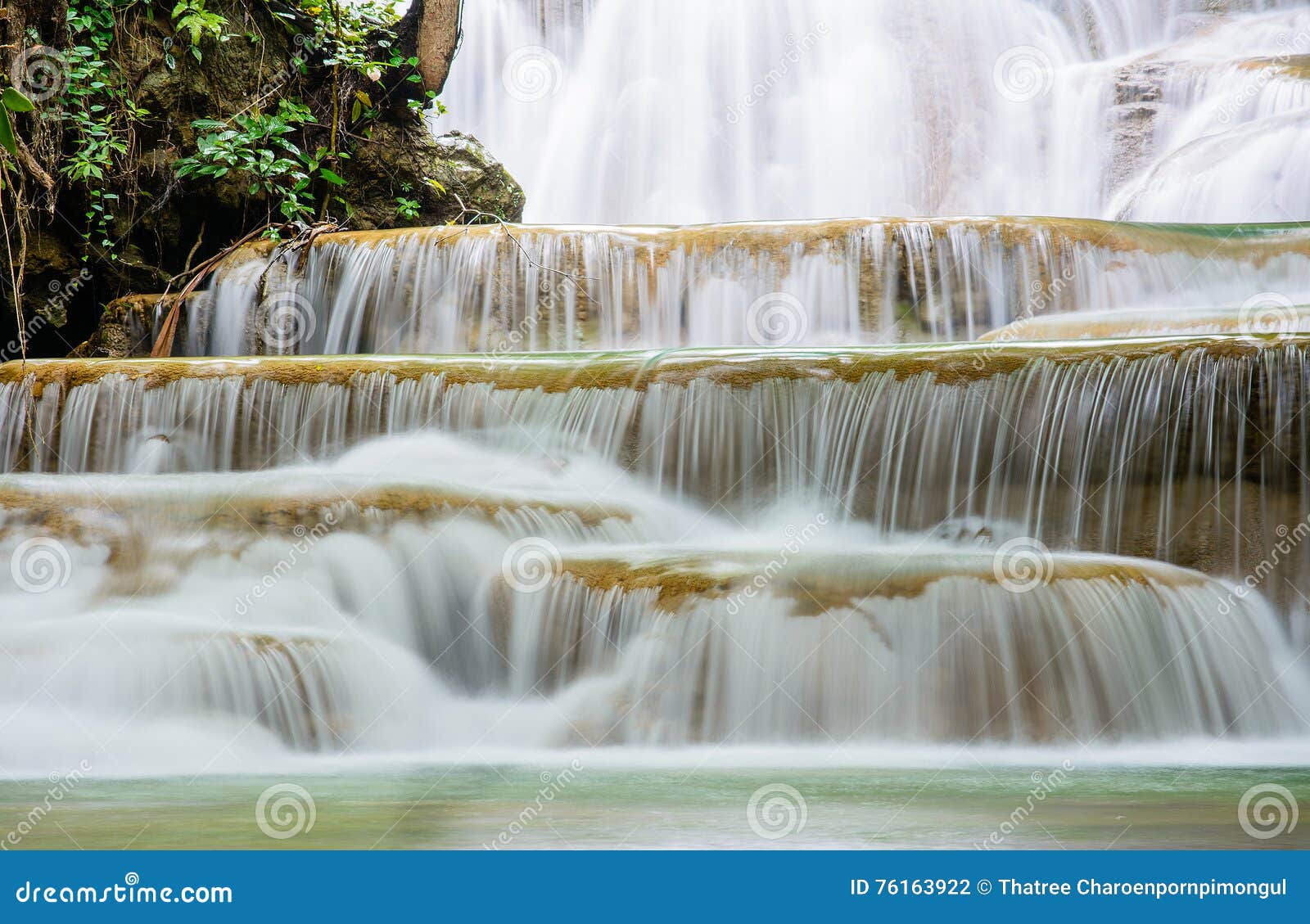 Layer of Waterfall, Natural Concept. Stock Photo - Image of spring ...