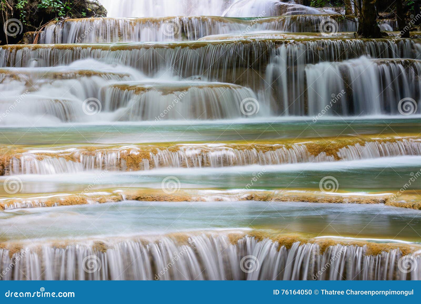Layer of Waterfall, Natural Concept. Stock Photo - Image of fall ...