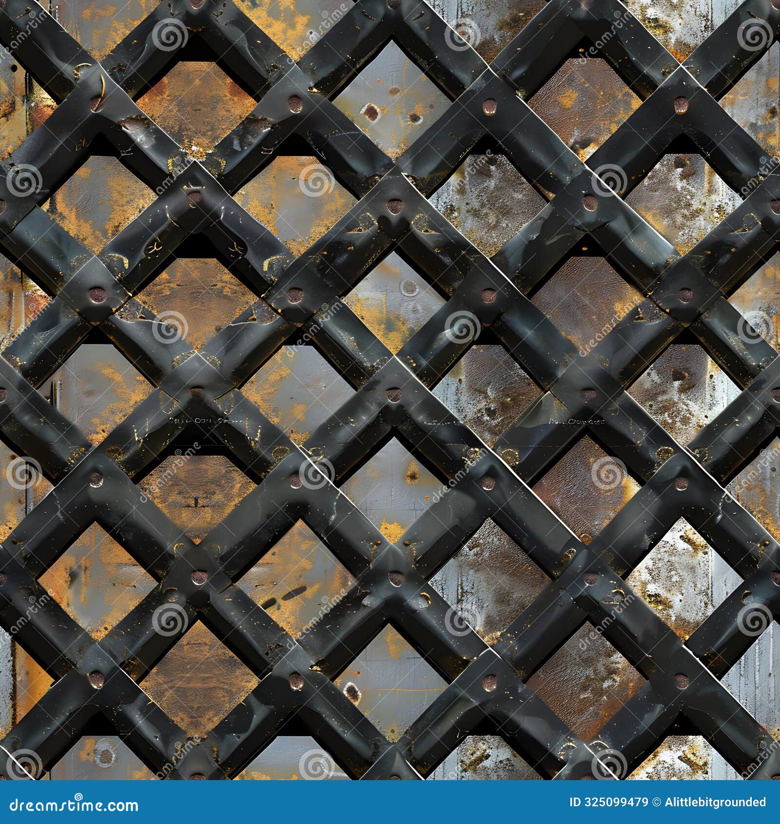 Layered Aged Metal Grating Texture, Repeating Pattern Royalty-Free ...